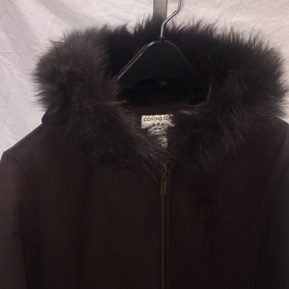 Covington | Jackets & Coats | Covington Chocolate Brown Super Cozy Zip ...